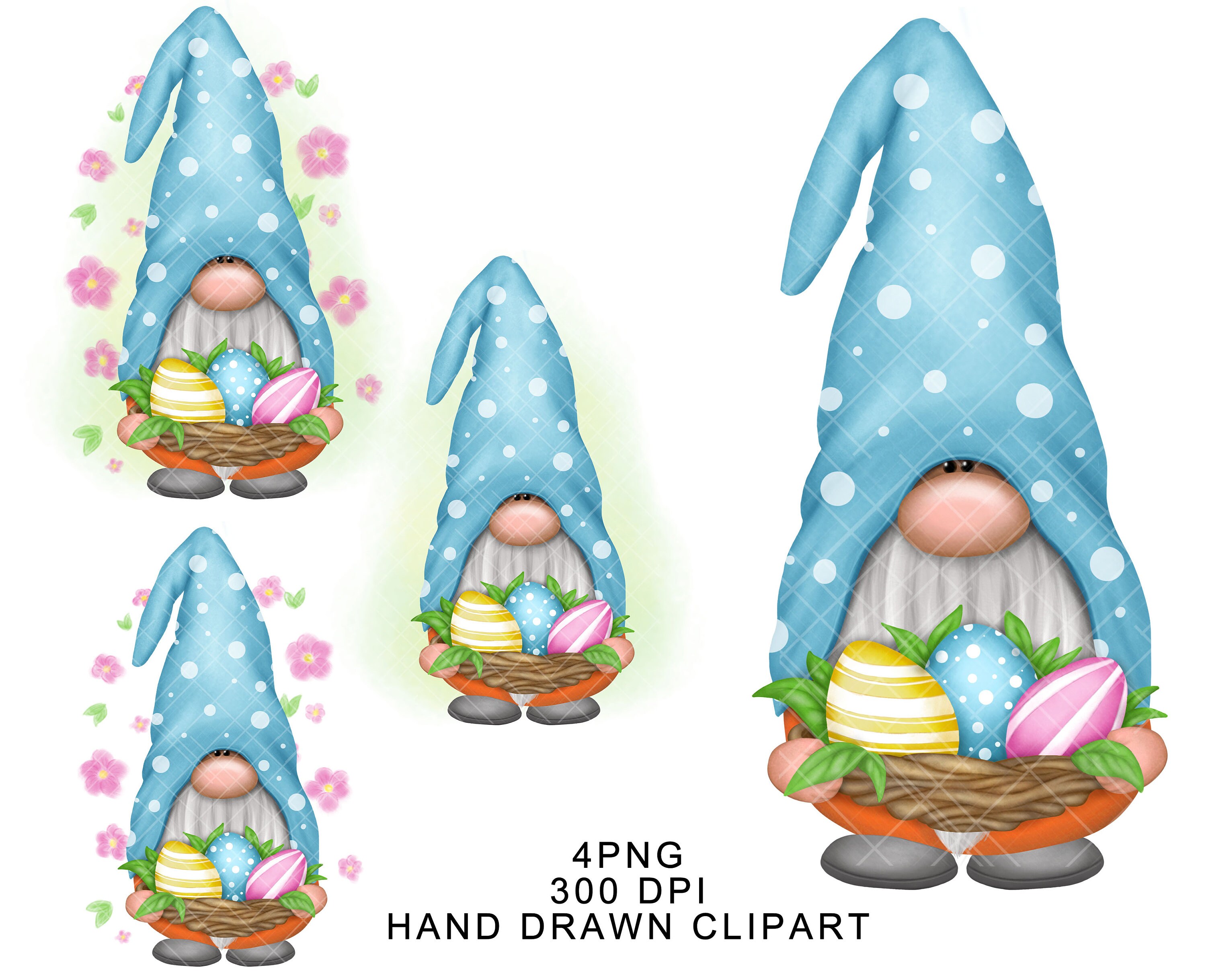 Easter Gnome PNG Clipart Cute Gonk Spring Decal Tumbler - Etsy
