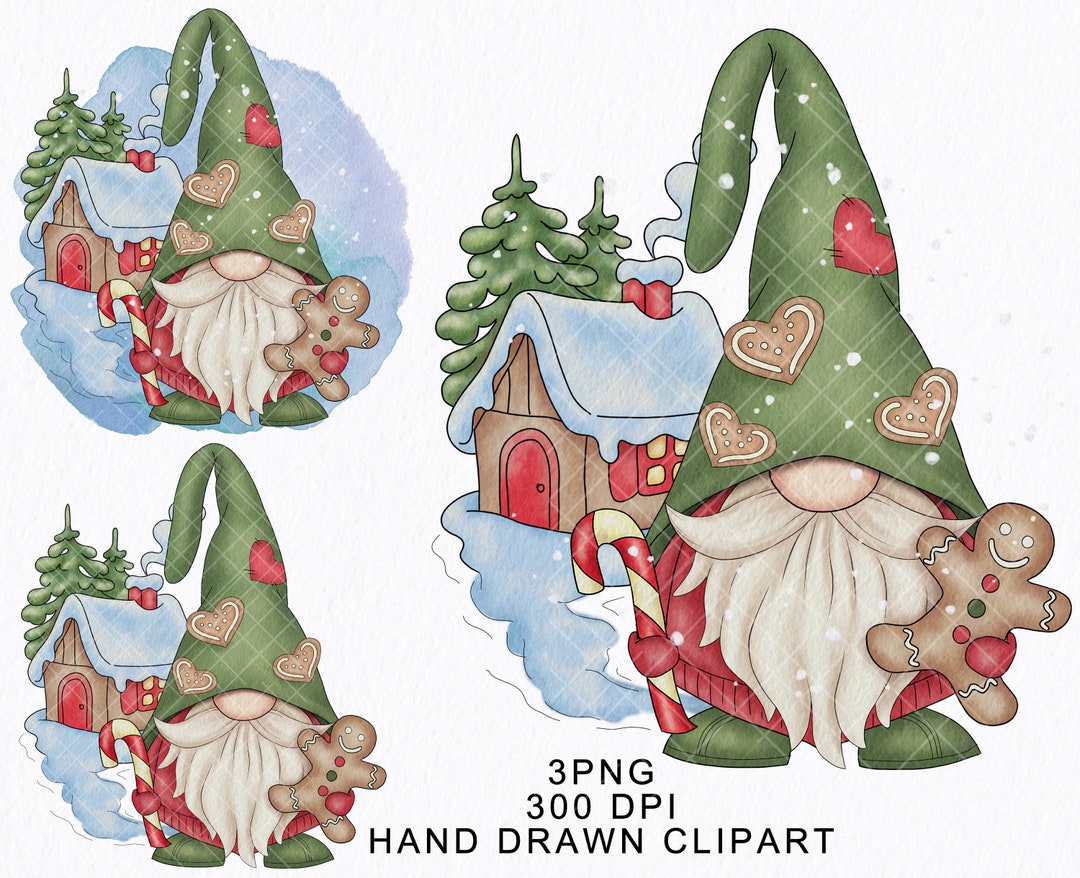 Christmas Gnome PNG Clipart Gingerbread Digital Gonk Hello Winter ...