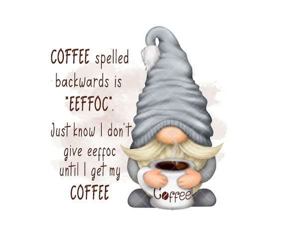Coffee Gnome PNG Clipart Cute Gonk Coffee Decal Tumbler - Etsy