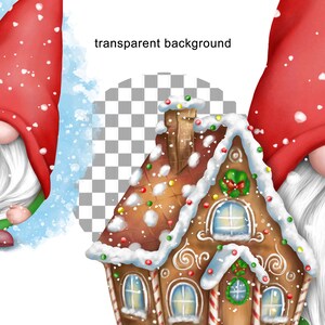 Christmas Gnome Gingerbread House Png Clipart File Design for ...
