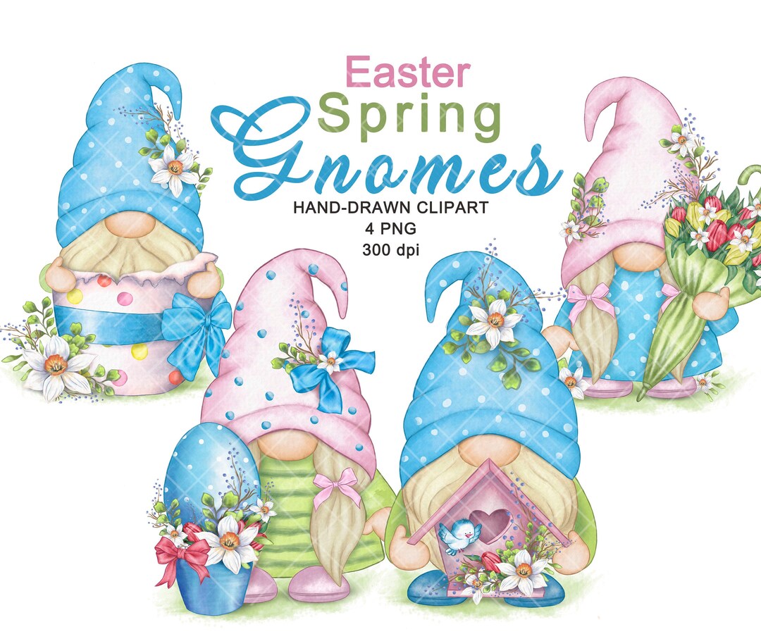 Spring Gnome PNG Easter Clipart Cute Gonk Decal Tumbler Sublimation ...