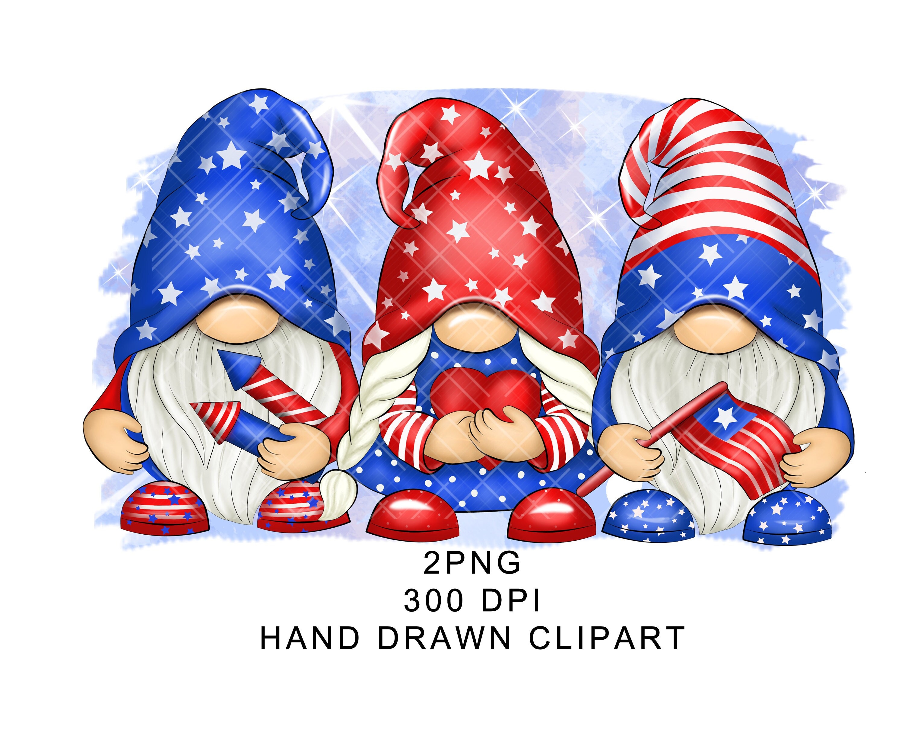 4th July Gnome PNG Clipart Patriotic Cute Gonk Image Sign - Etsy