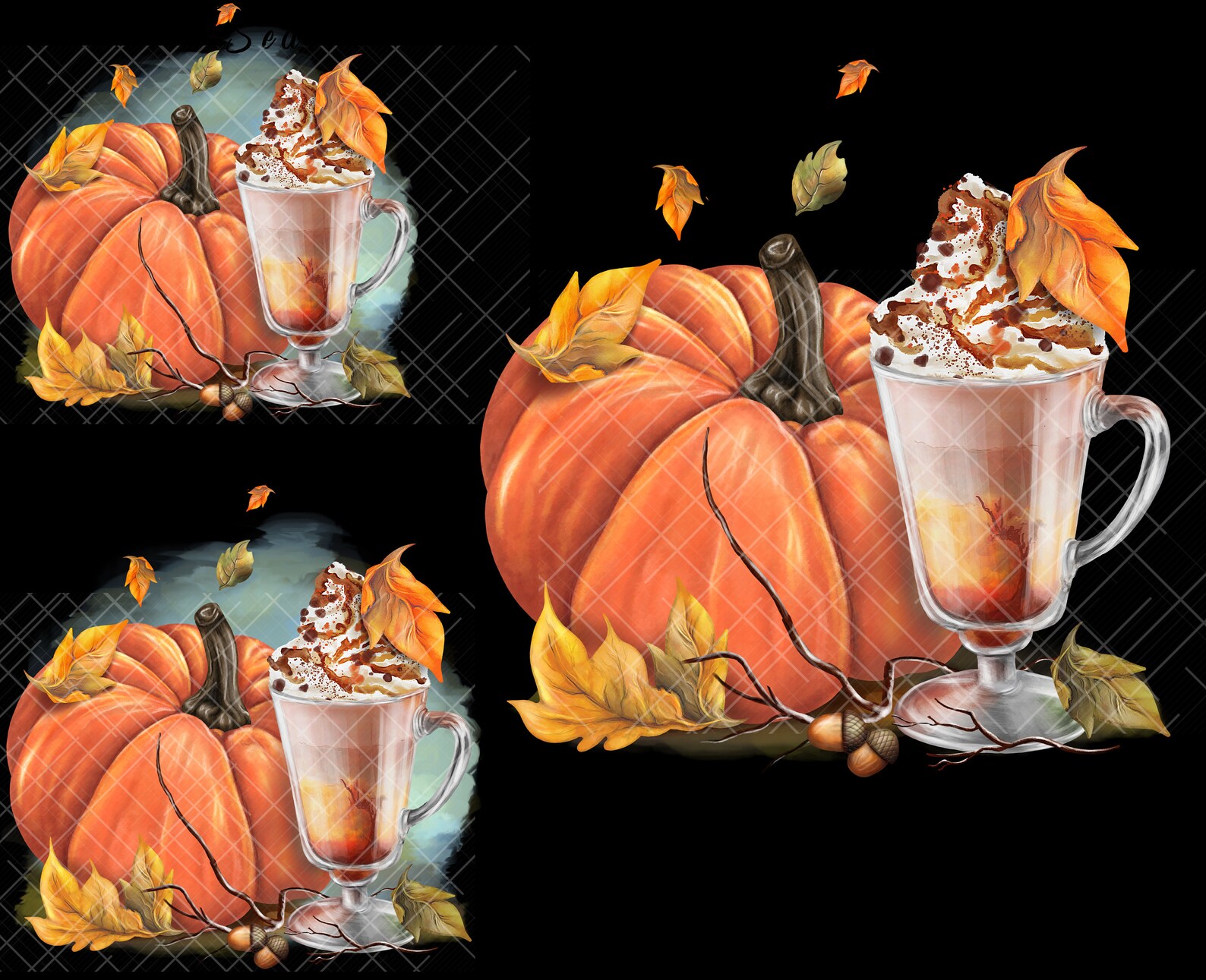 Tis the Season Fall Coffee PNG Clipart Autumn Design Cute - Etsy