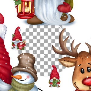 Christmas Gnomes PNG Clipart Cute Gonk Digital Watercolor Nordic Winter ...