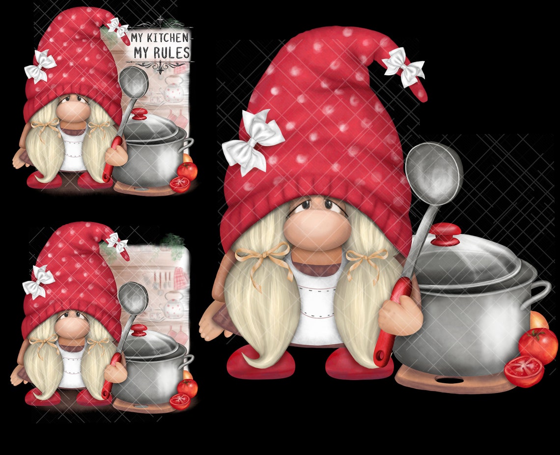Kitchen Gnome PNG Clipart Cute Gonk My Kitchen My Rules Logo Apron ...