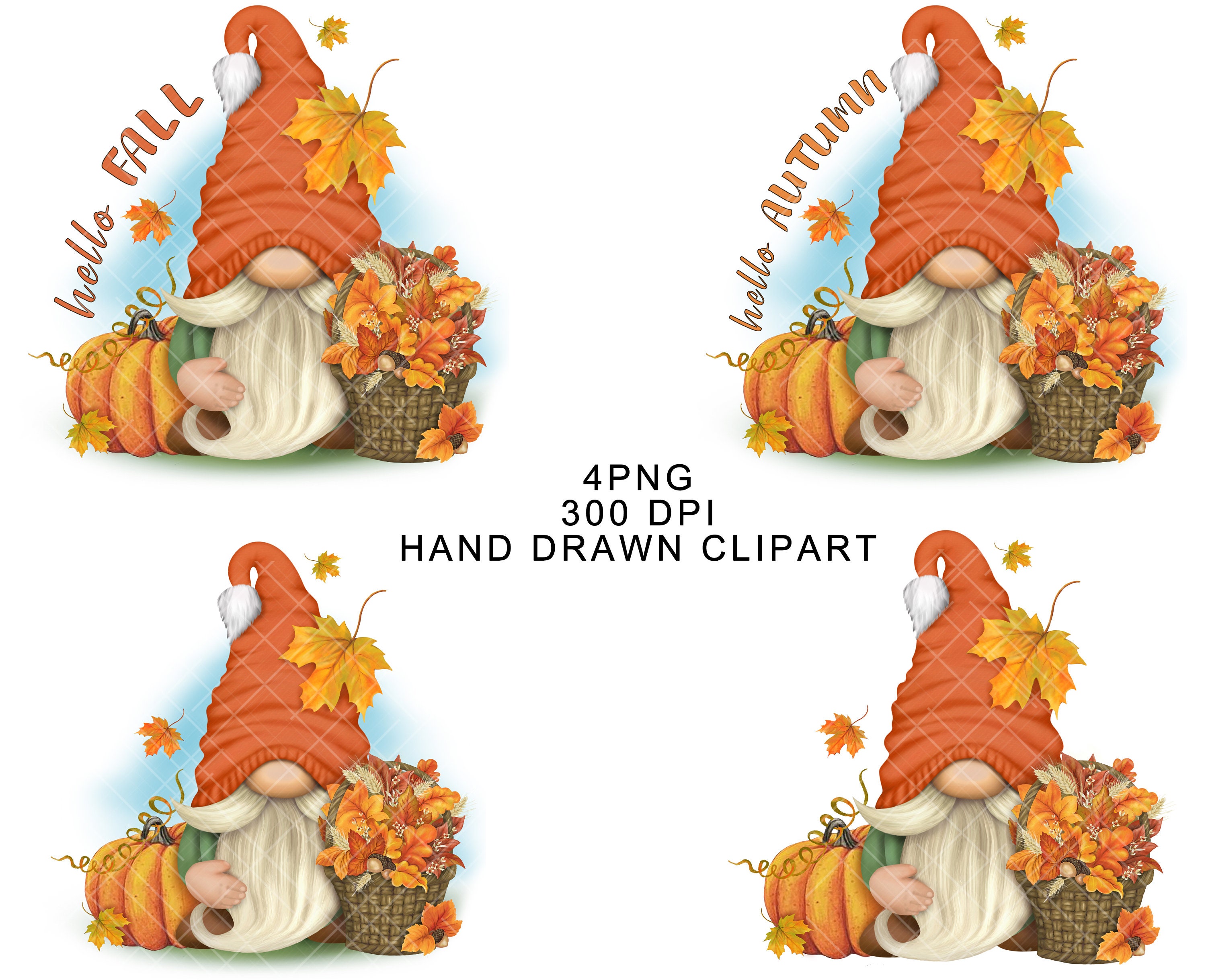 Fall Gnome PNG Clipart Cute Autumn Pumpkin Thanksgiving Waterslide Gonk ...