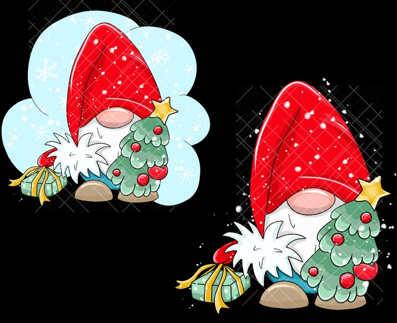 Christmas Gnome PNG Clipart Digital File for Sublimation Cute Gonk ...