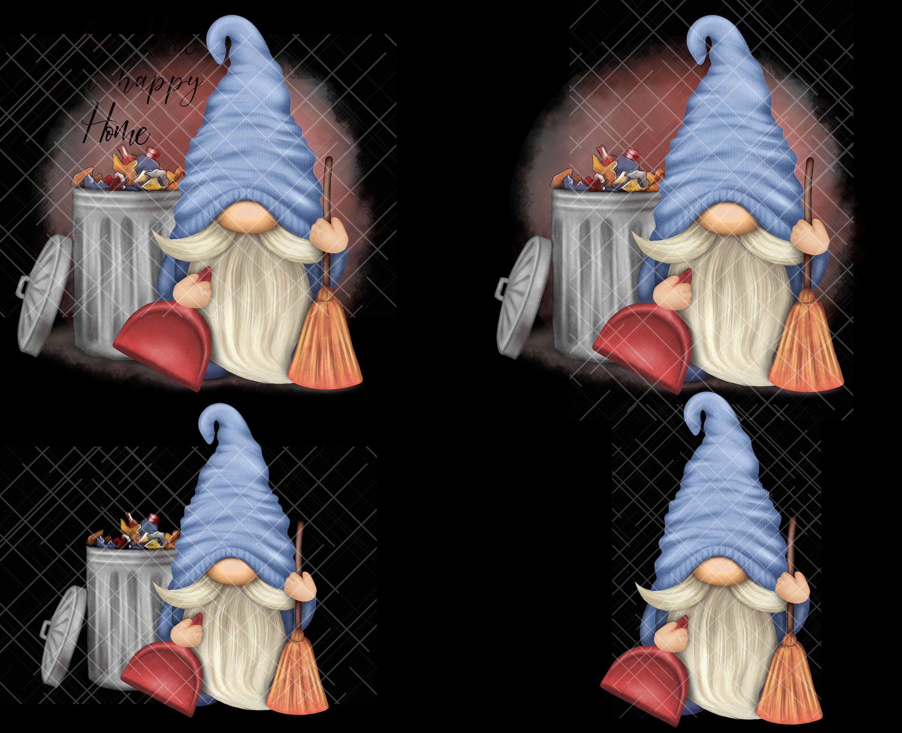 Cleaning Gnome PNG Clipart Gonk Clean Home Sublimation Tumbler - Etsy