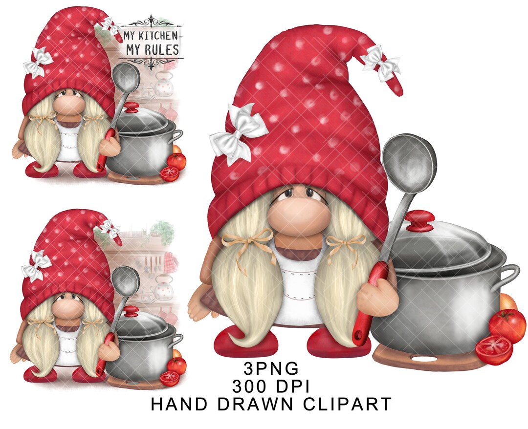 Kitchen Gnome PNG Clipart Cute Gonk My Kitchen My Rules Logo Apron ...