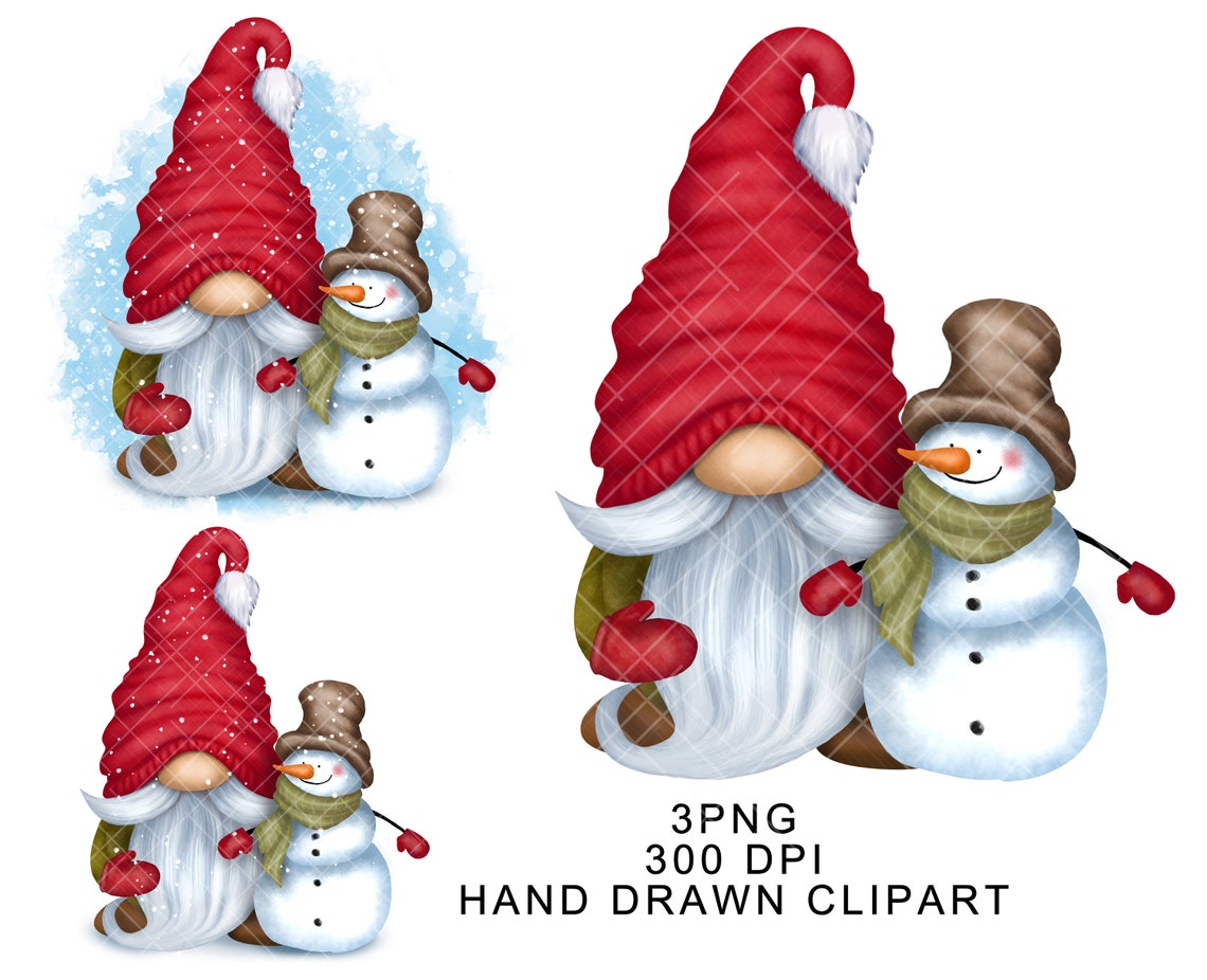 Christmas Gnome PNG Clipart Snowman Digital Cute Gonk Hello Winter ...