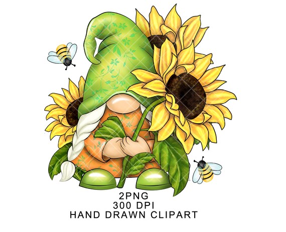Sunflower Gnome PNG Clipart Cute Gonk Ukraine Sublimation - Etsy