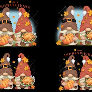 Thanksgivin Gnomes PNG Clipart Autumn Cute Characters Turkey Pumpkins ...