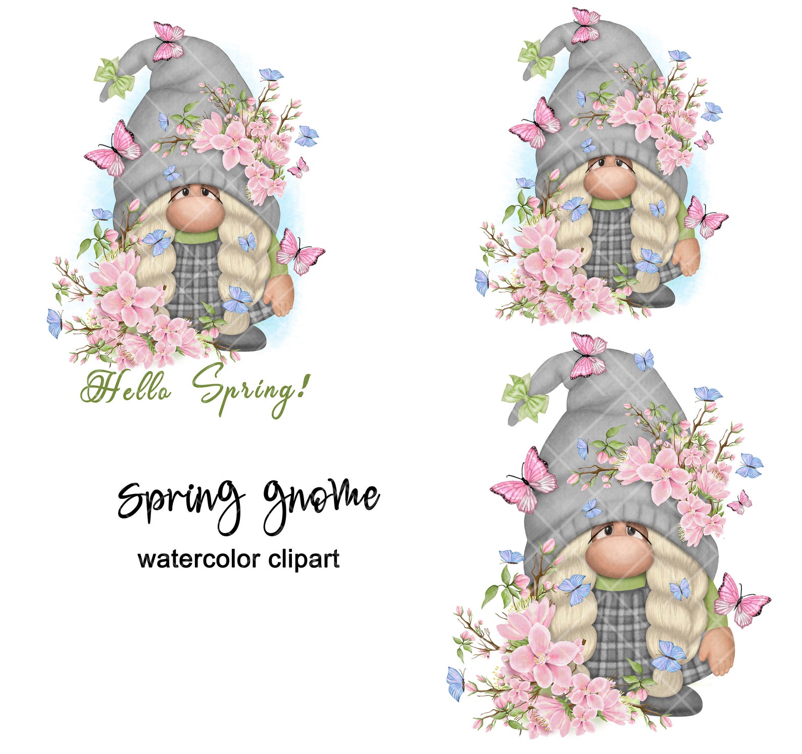 Gnome Spring PNG Clipart Cute Gonk Image Decal Eastertumbler - Etsy