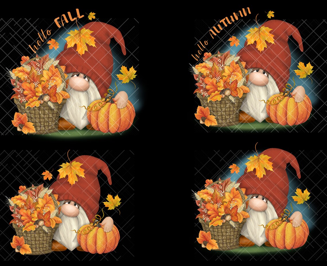 Fall Gnome PNG Clipart Autumn Cute Pumpkin Thanksgiving - Etsy