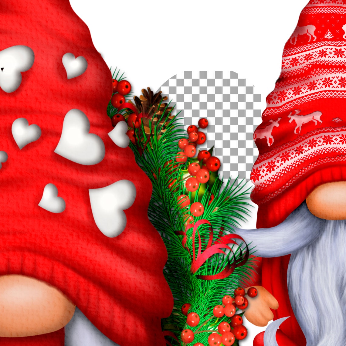 Christmas Gnomes PNG Clipart Gonk Digital Cute Gnome Red - Etsy
