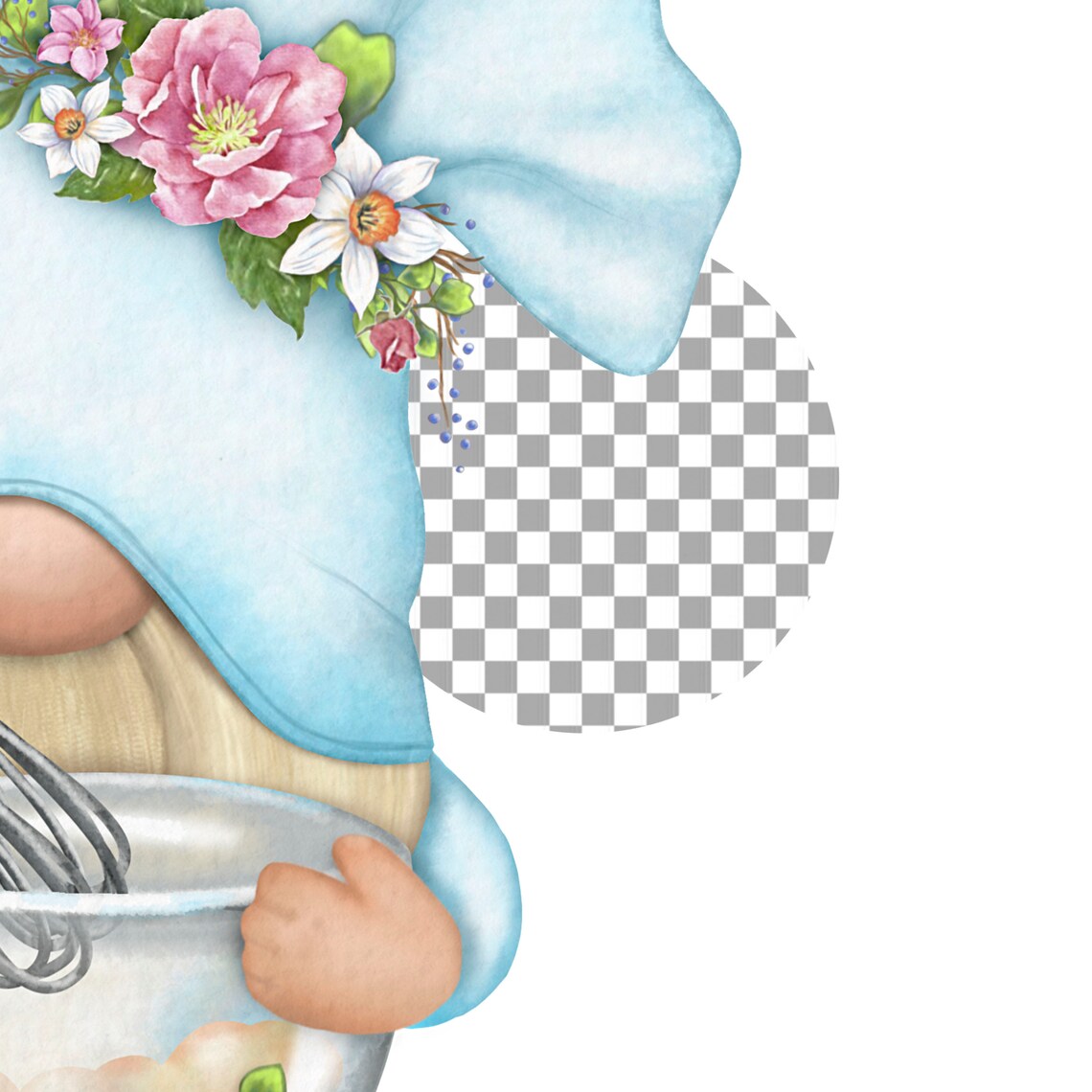 Bake Gnome PNG Cute Gonk Clipart Apron Funny Bakery Chef Watercolor ...