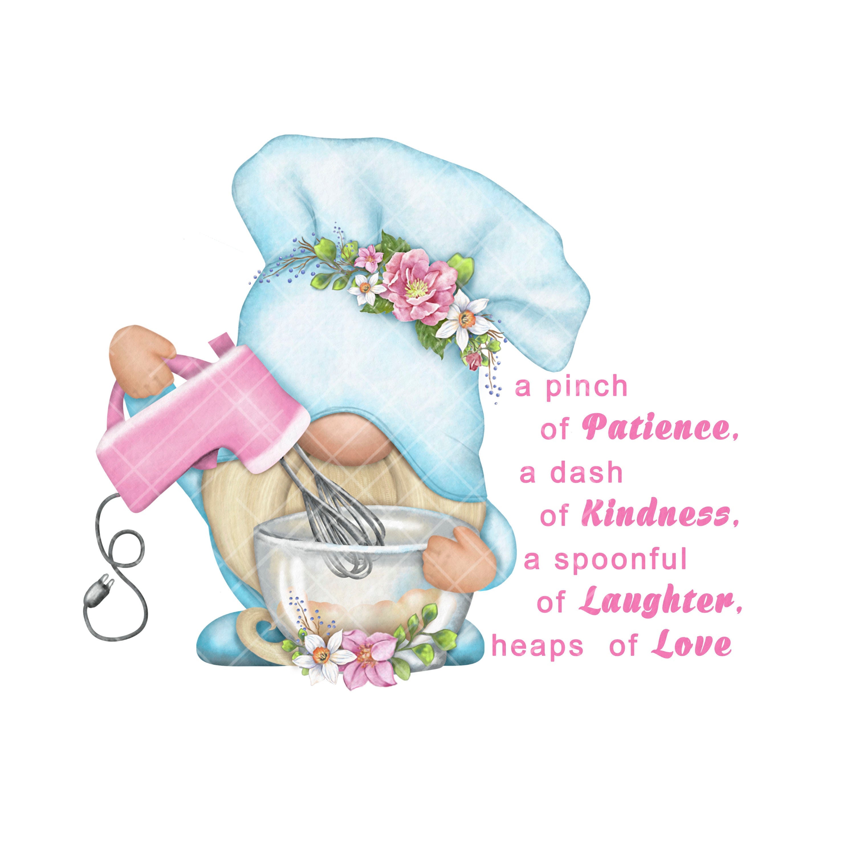 Bake Gnome PNG Cute Gonk Clipart Apron Funny Bakery Chef Watercolor ...