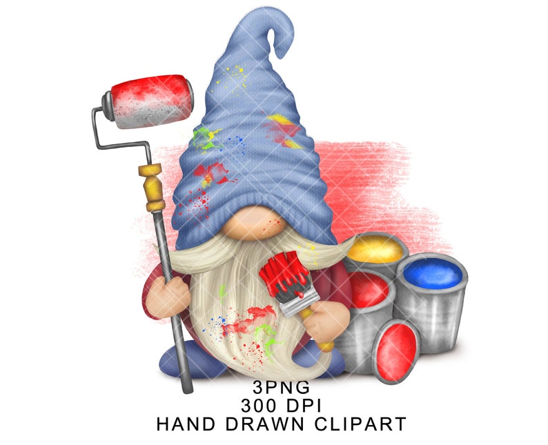 Painter Gnome PNG Clipart Gonk Painting Services Tumbler Sublimation ...