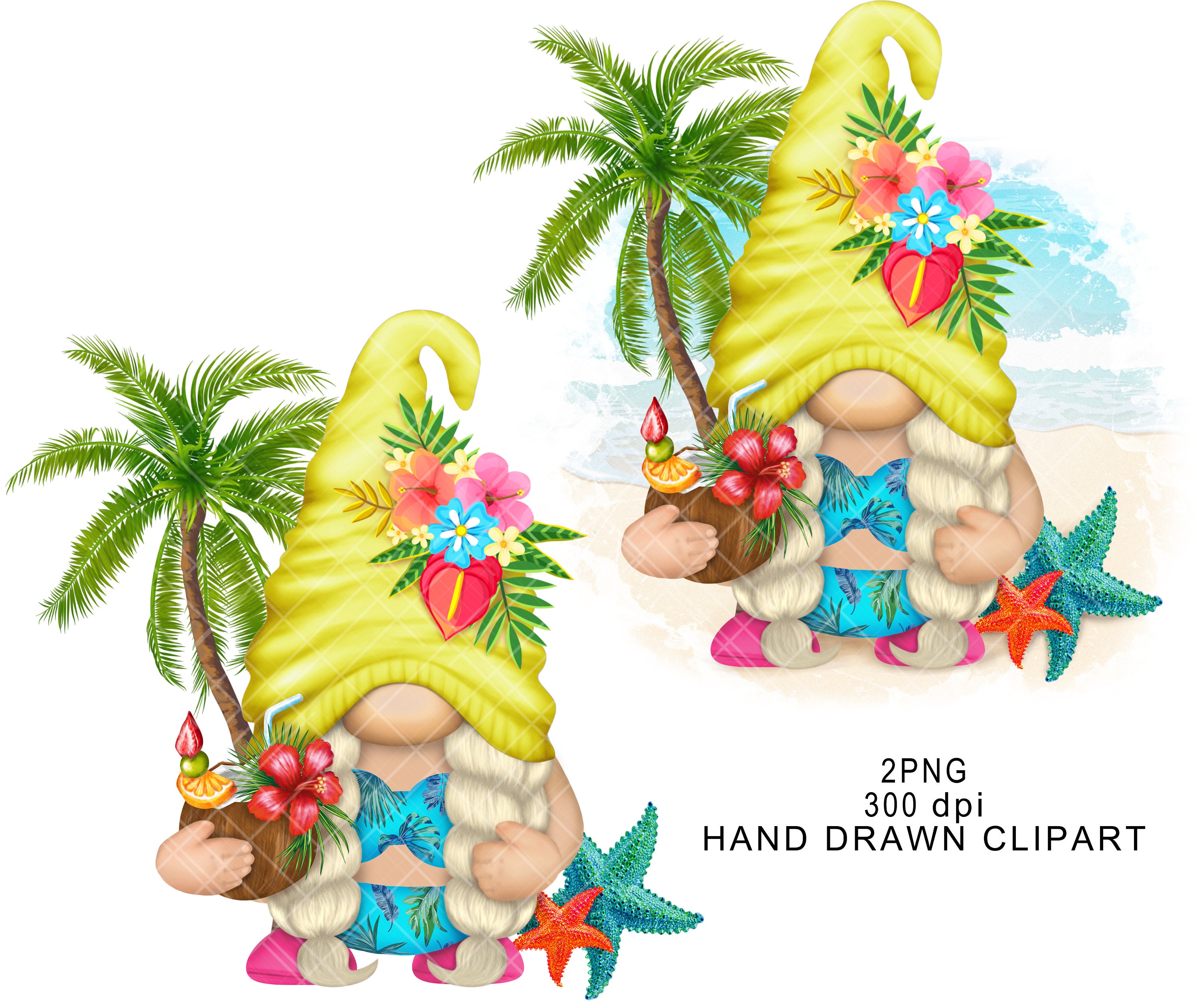 Beach Gnome PNG Clipart Tropical Cute Gonk Ukraine Sea Mug - Etsy