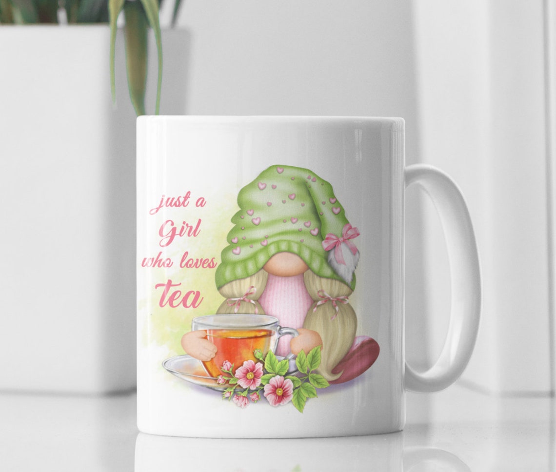 Watercolor Gnome PNG Clipart Tea Lovers Gift Ideas Cute Gonk | Etsy