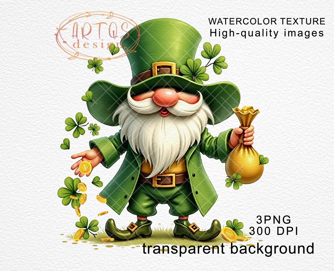Gnome Leprechaun PNG Clipart St Patricks Day Shamrock Gold Coins ...