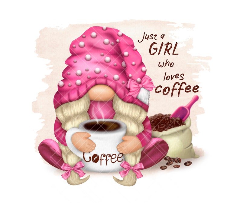 Coffee Gnome PNG Clipart Cute Gonk Coffee Decal Tumbler - Etsy Canada