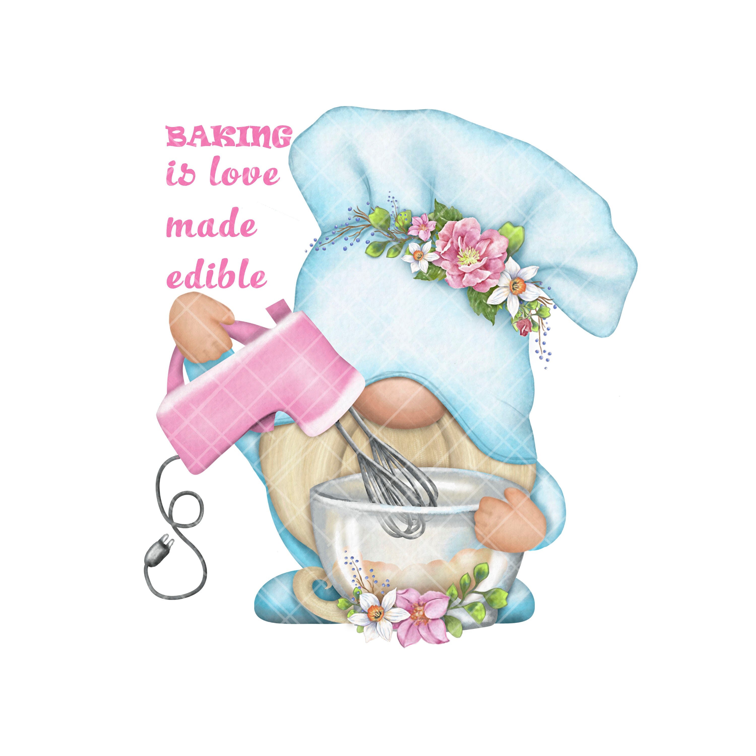 Baker Gnome PNG Apron Funny Bake Clipart Cute Gonk Chef - Etsy
