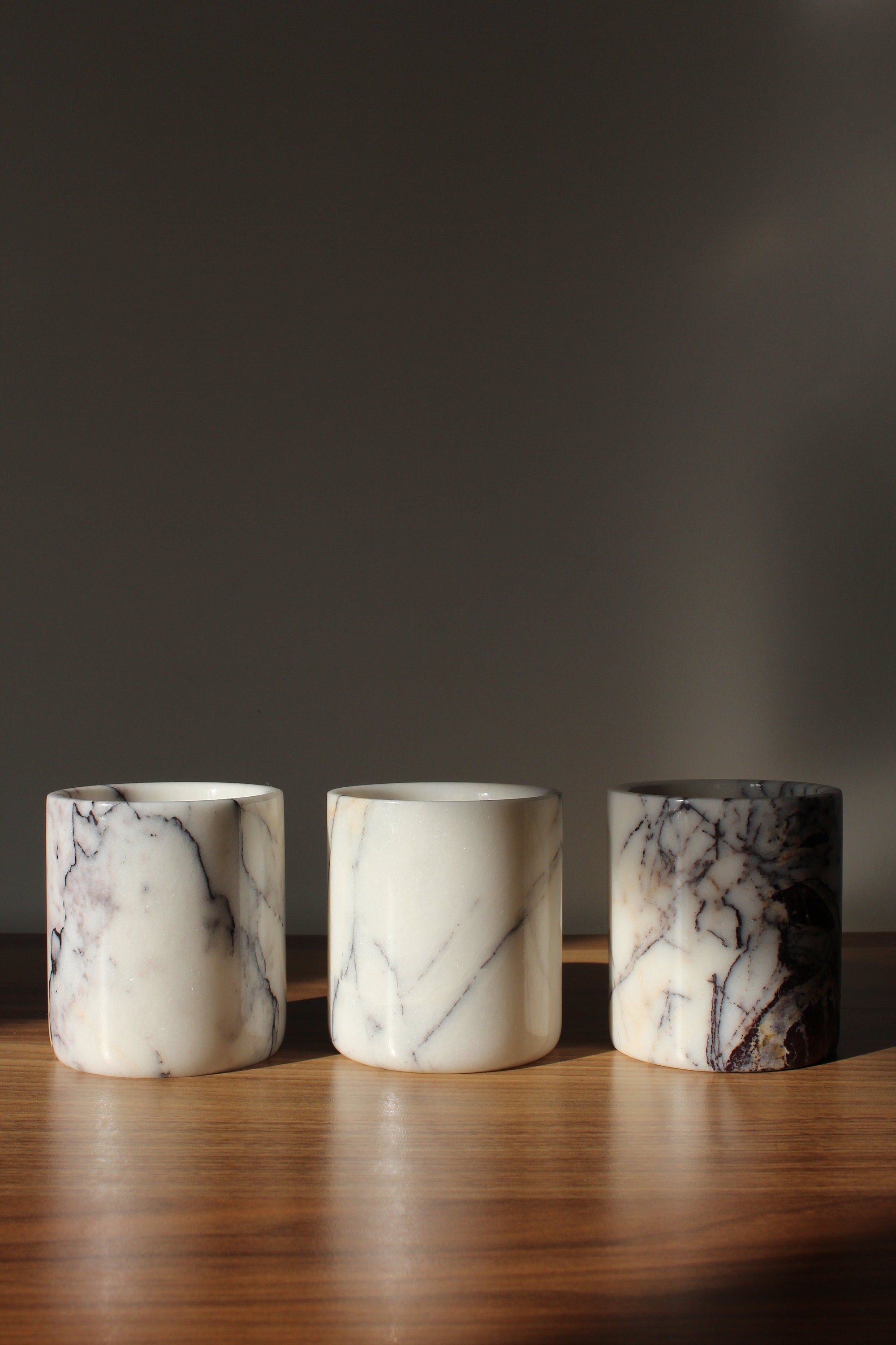 Marble Pot, Original Grey Marble Pot, Marble Vase, Pots for Plants ...