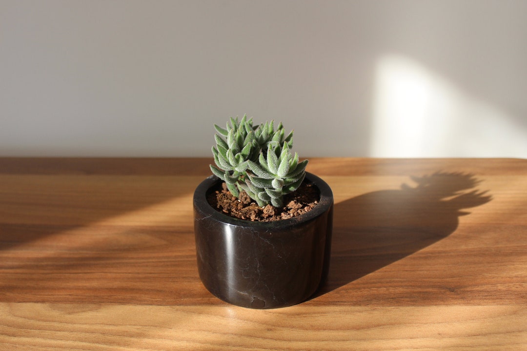 Marble Pot, Original Grey Marble Pot, Marble Vase, Pots for Plants ...