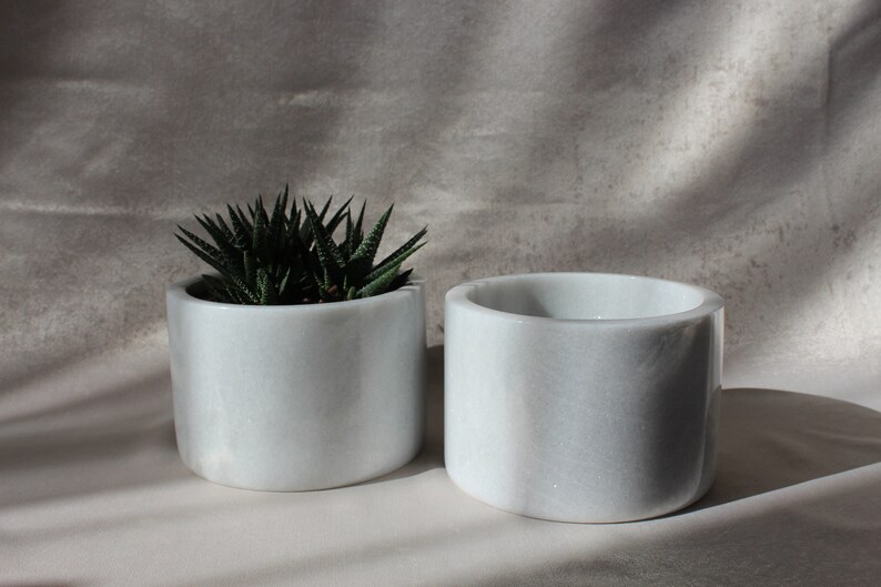 Marble Pot Original Grey Marble Pot Marble Vase Pots for - Etsy