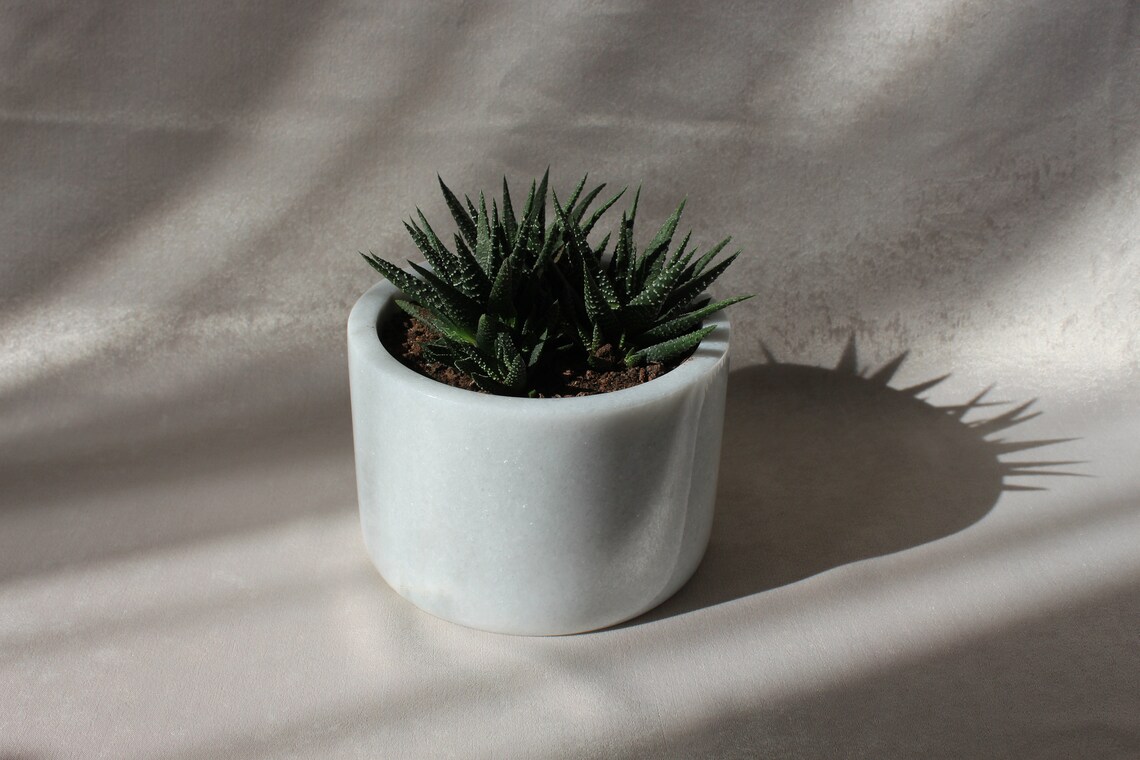 Marble Pot Original Grey Marble Pot Marble Vase Pots for - Etsy