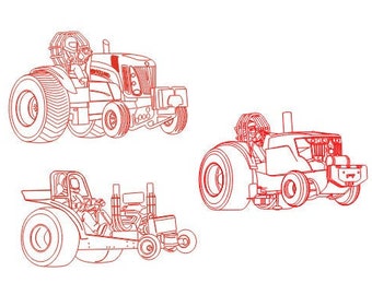 Pro Stock Tractor - Vector Art - Clip Art - Pulling Truck - EPS SVG DXF ...