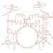 Drum Kit, Vector Line Drawing Illustration, AI, Cdr, Dxf, Eps, Pdf ...