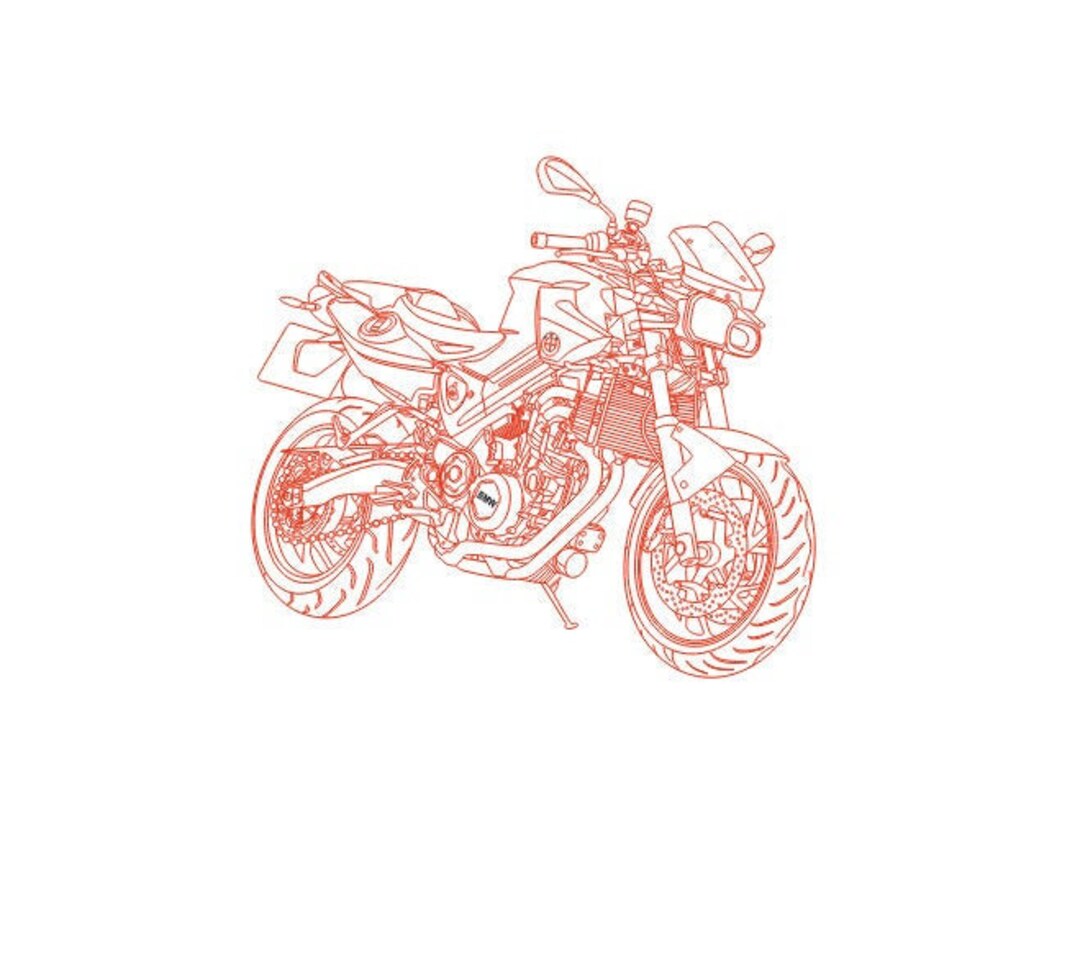 Motorcycle Line Art Vector, Laser Cut Files (digital Download) - Etsy