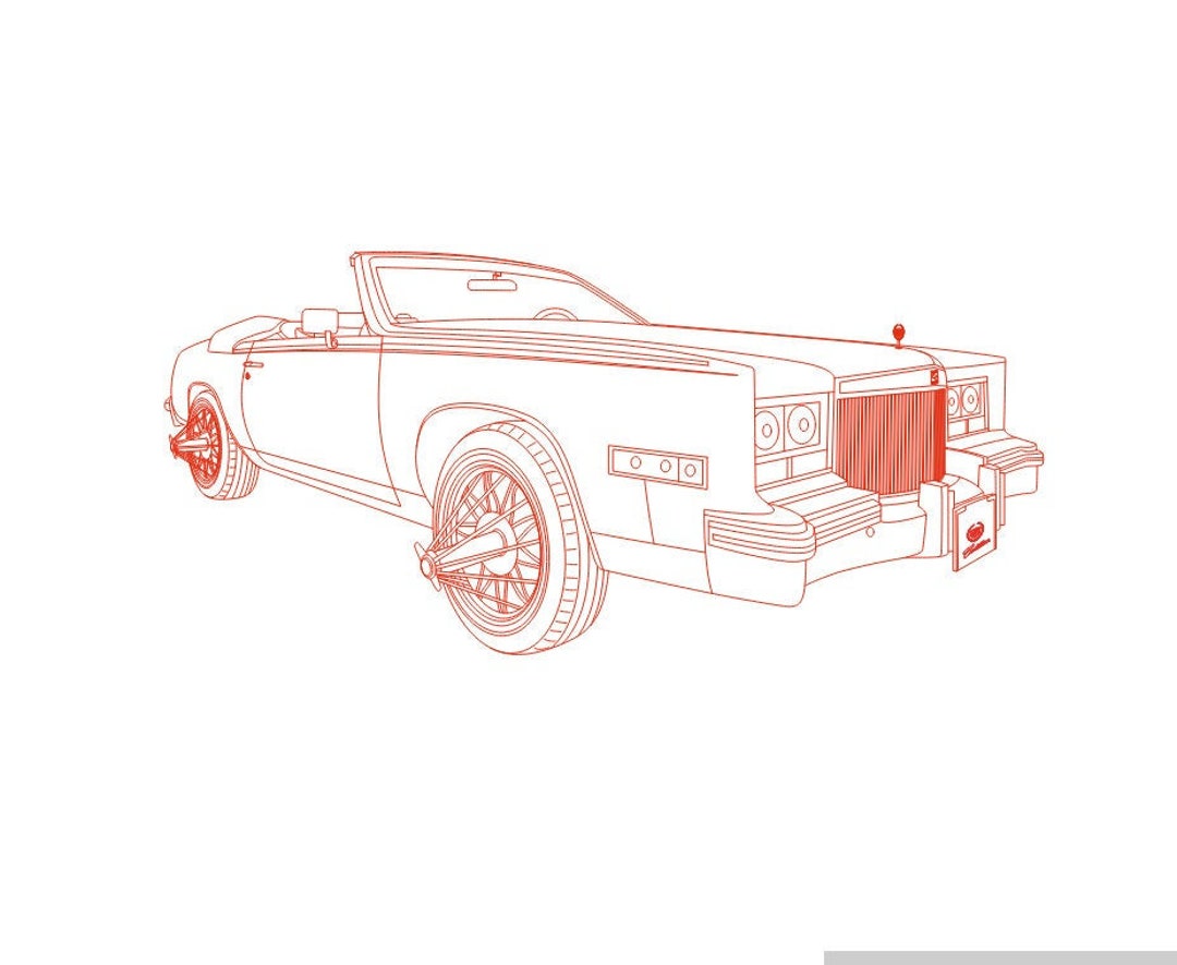 Classic Car, Vector Line Drawing Illustration, AI, Cdr, Dxf, Eps, Pdf ...