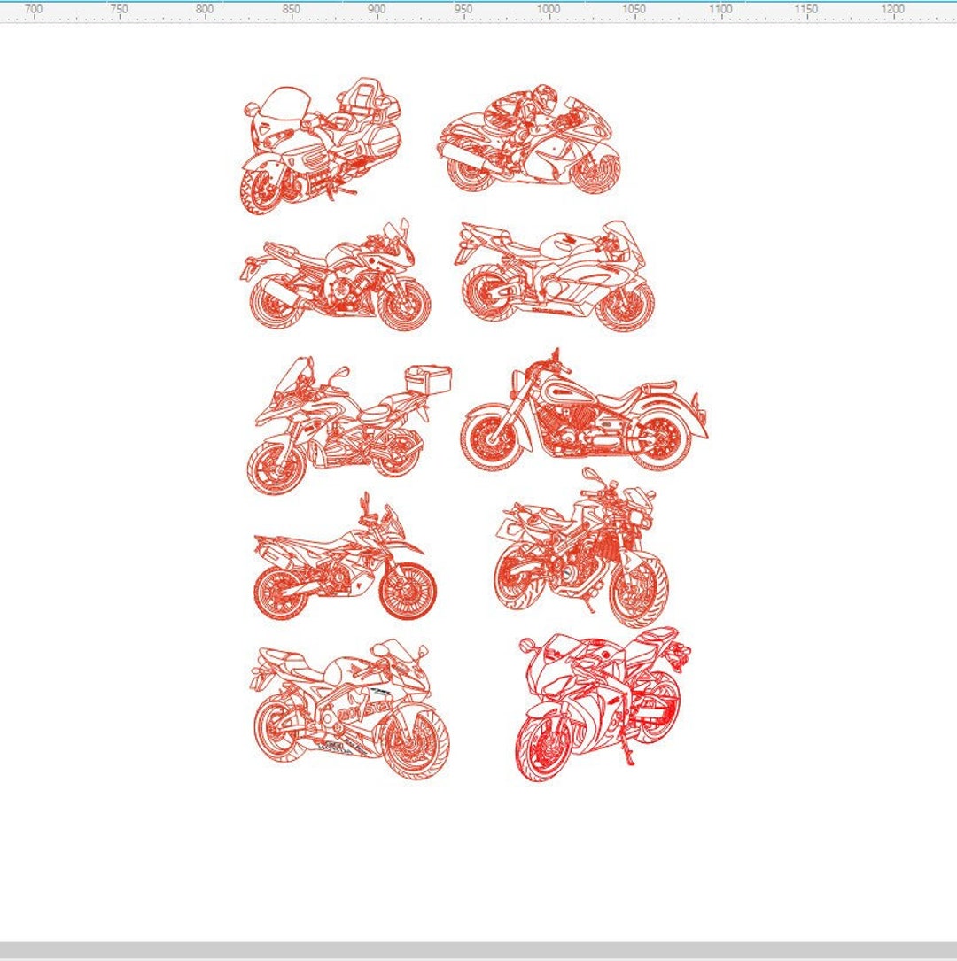 Motorcycle Vector Line Art, Laser Engraving Files (digital Download) - Etsy