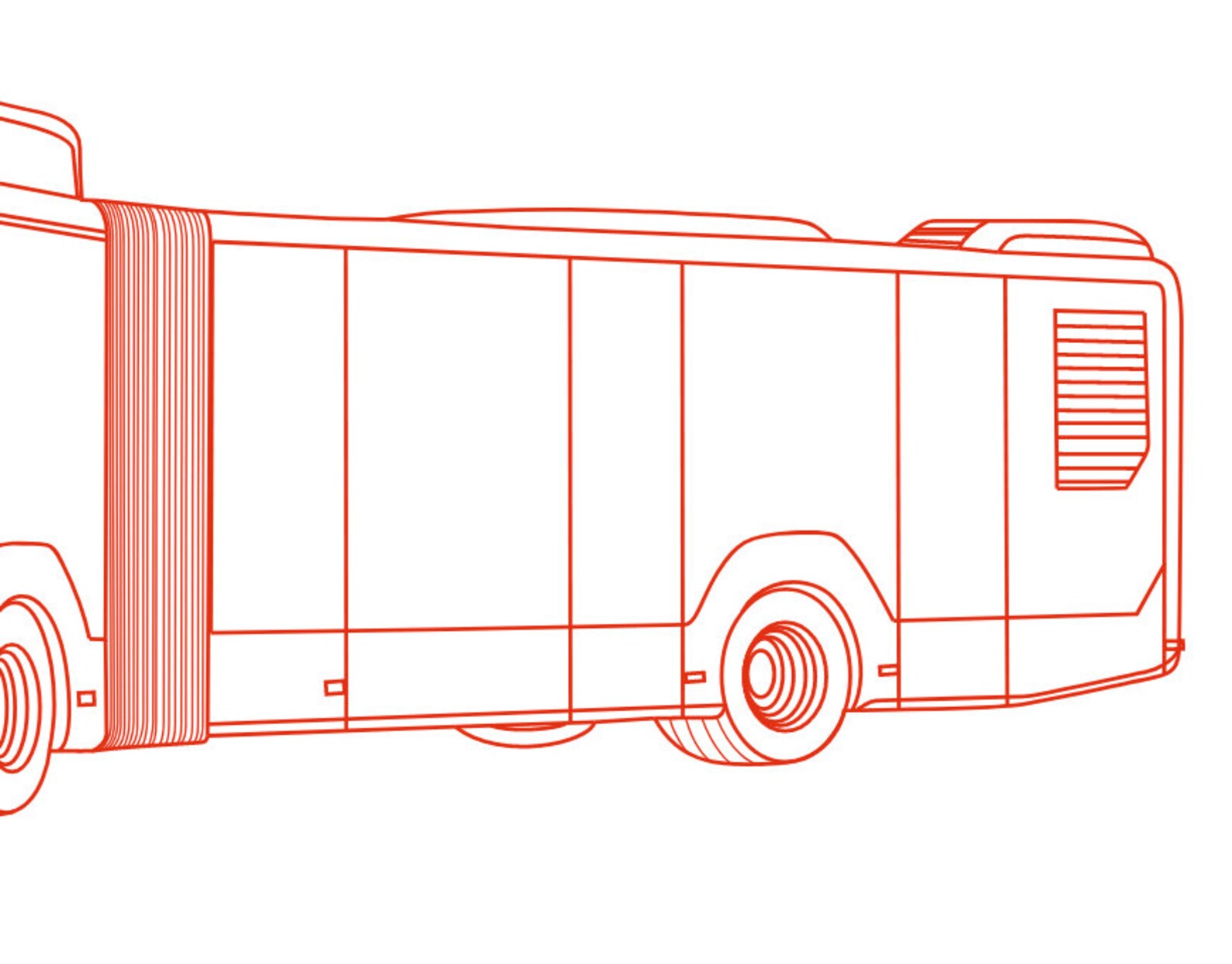 Bus, Vector Line Drawing Illustration, AI, Cdr, Dxf, Eps, Pdf Vector ...