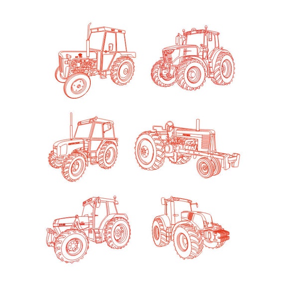 Tractor Drawing Outline