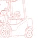Forklift Vector Line Drawing Illustration, AI, CDR, DXF, Eps, Pdf ...