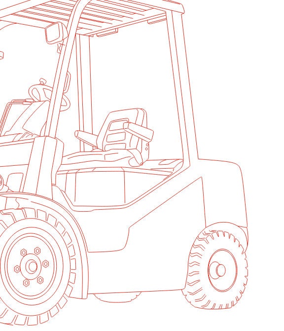 Forklift Vector Line Drawing Illustration, AI, CDR, DXF, Eps, Pdf ...