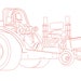 Tractor Pulling, 3 Pcs of Power Pulling, Vector Line Drawing AI, Cdr ...