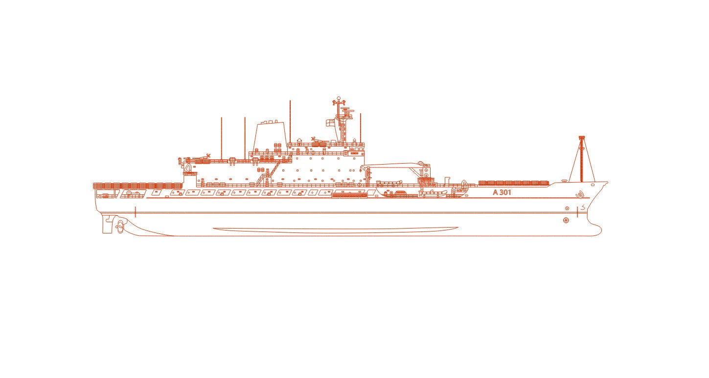 2 Ships, Vector Line Drawing Illustration, AI, Cdr, Dxf, Eps, Pdf ...