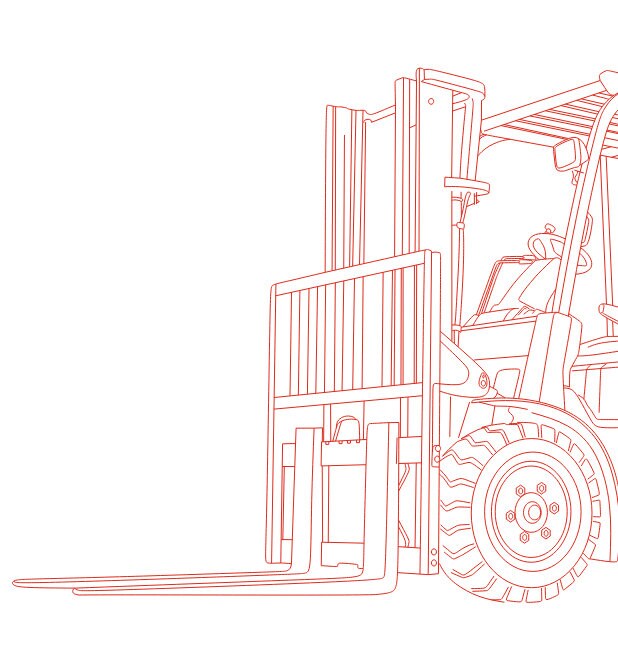 Forklift Vector Line Drawing Illustration, AI, CDR, DXF, Eps, Pdf ...