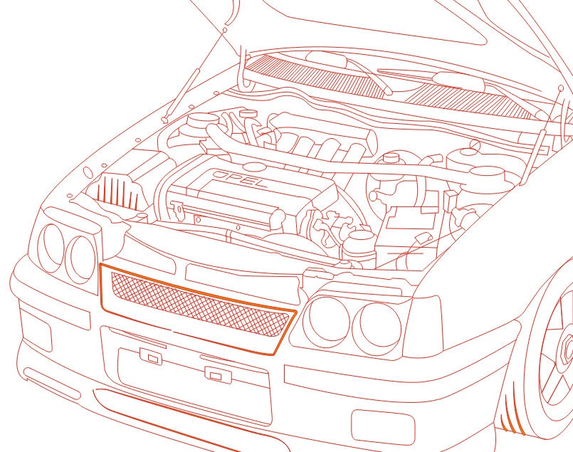 Car Digital, Vector Line Drawing Illustration, AI, CDR, DXF, Eps, Pdf ...