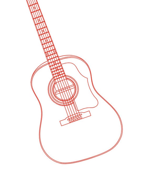 How To Draw An Acoustic Guitar
