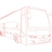 Coach Bus, Vector Line Drawing Illustration, AI, Cdr, Dxf, Eps, Pdf ...