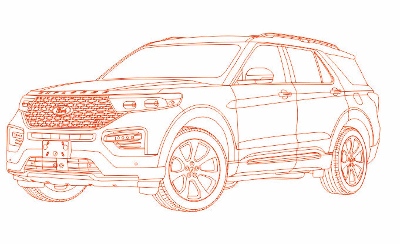 Vector Car, Vector Line Drawing Illustration, AI, CDR, DXF, Eps, Pdf ...