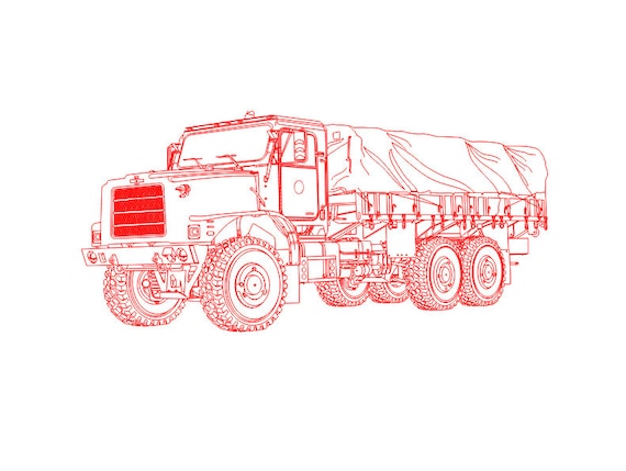 Army Truck Drawing