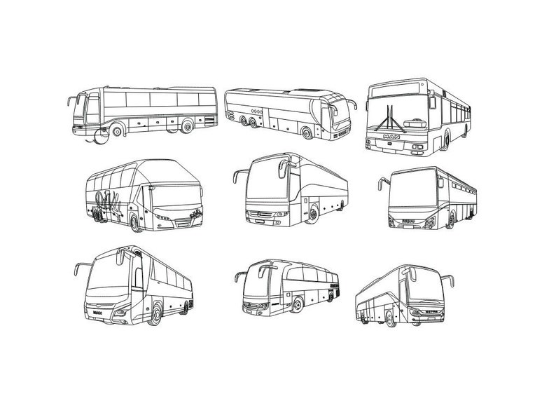 Enchanting School Bus Vector Illustration - Laser Engraving Digital ...