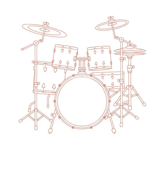 Drum Set Drawing